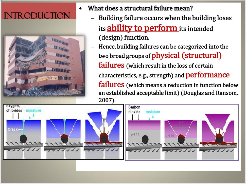 building failures and causes notes and case studies bc 5th sem
