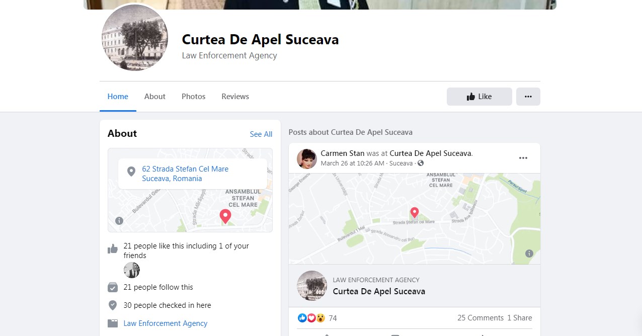 Pagină de check-in generată automat de Facebook, reclamată penal de ...