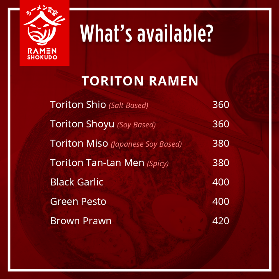 Manila Shopper: Ramen Shokudo P50 Ramen Promo