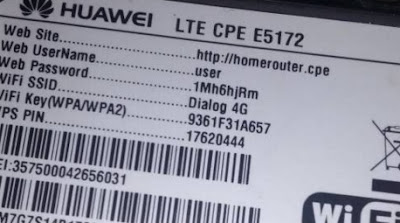 AI: How to Set new WiFi password For Dialog 4G WiFi router HUAWEI B310s-925
