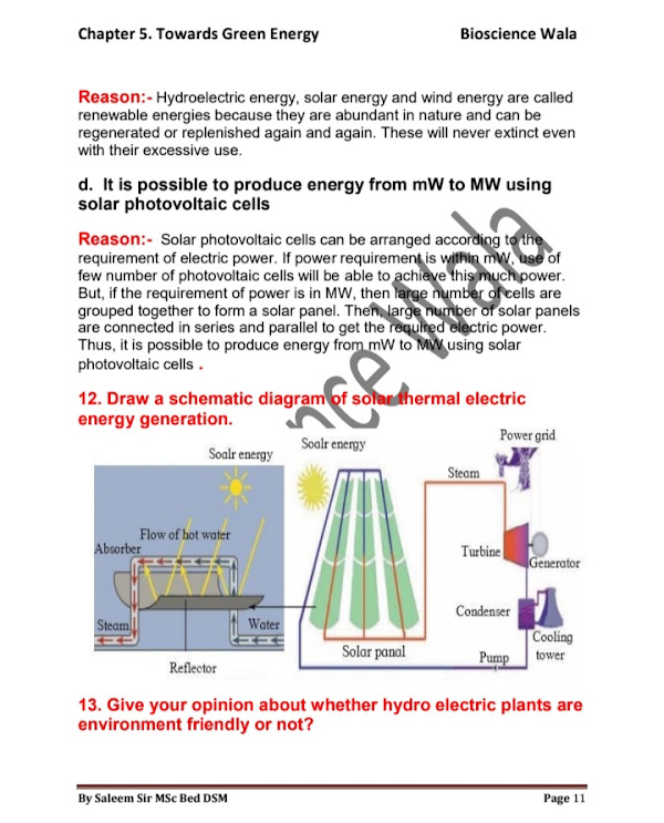 10th Class Science 2 Chapter 5 Textbook Solution - Bioscience wala