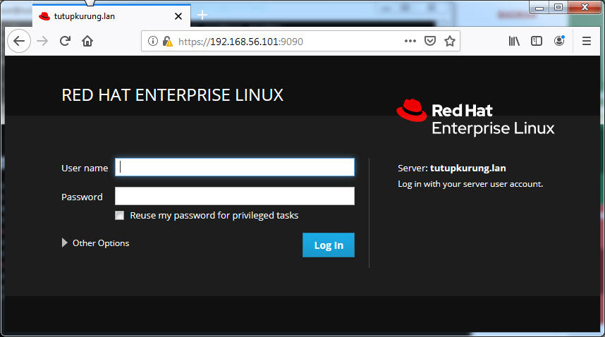Cara Install Web Console Cockpit di Linux Red Hat 8 - Tutup Kurung