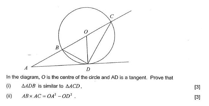 Paper 2 Q6. Plane geometry Challenging O Level Additional Maths (A ...