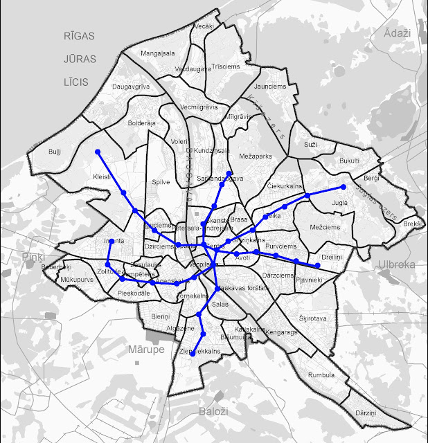 RIGA METRO ATLAS. A virtual tour along the never built subway.