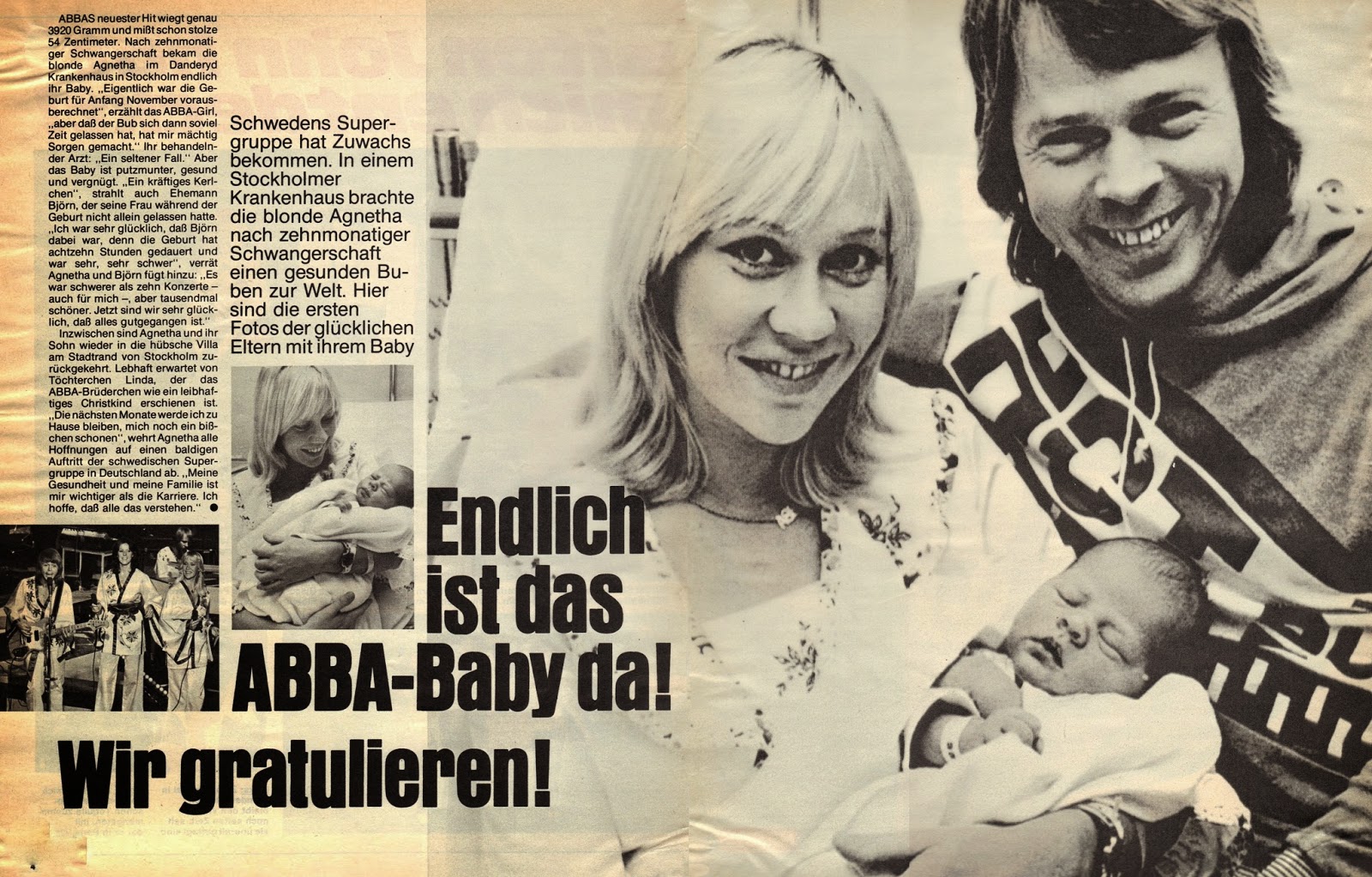 ABBA The Articles: 1977: Finally the ABBA-baby has arrived ...