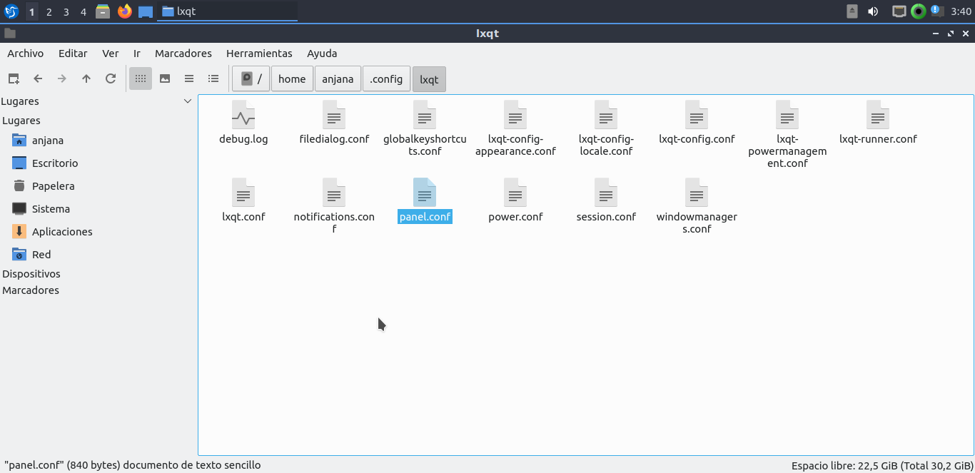 Lubuntu con javi: Restablecer el panel en Lubuntu 20.04