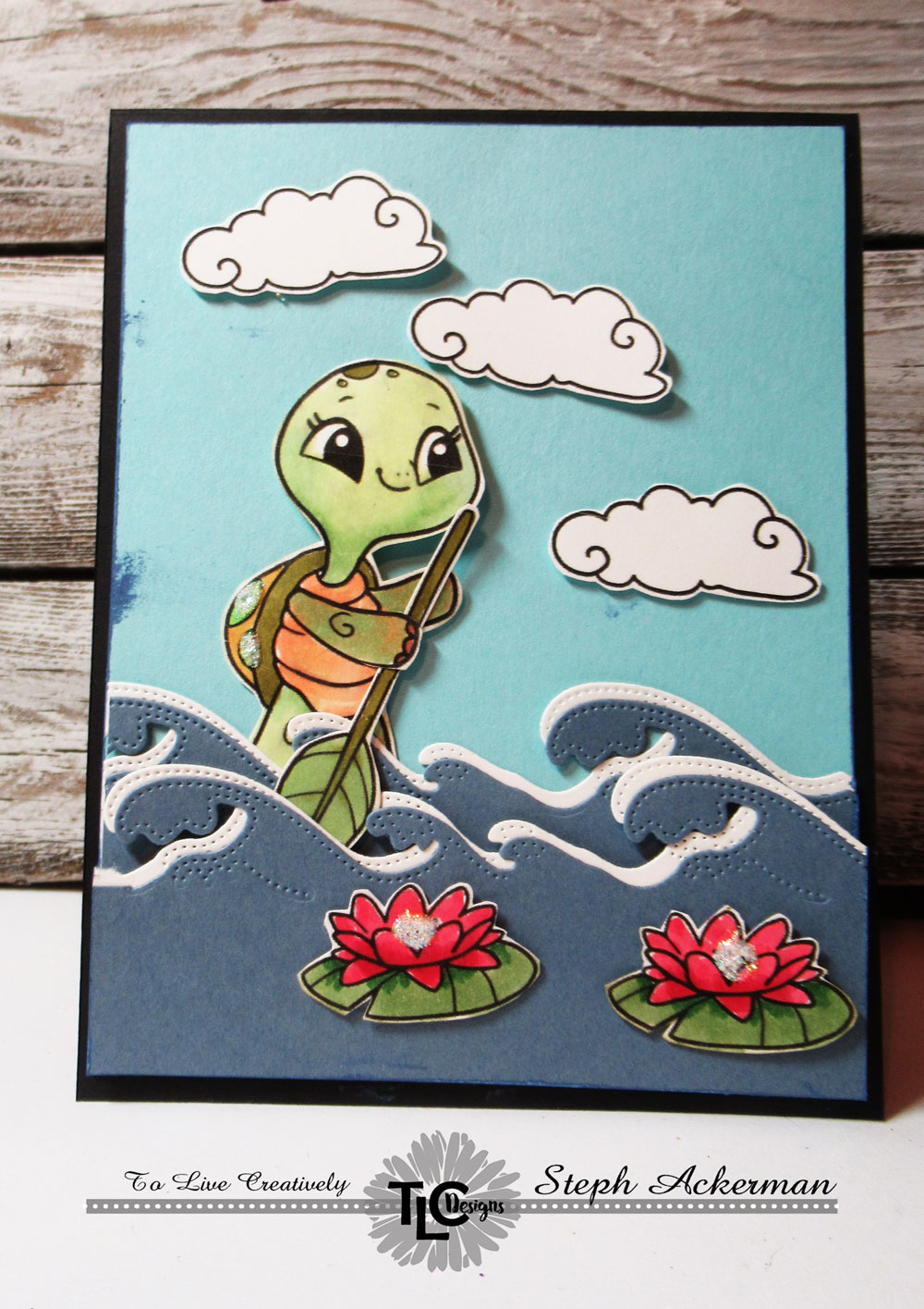 Live Laugh Scrap with Steph Ackerman: Paddling Frog with TLC Designs