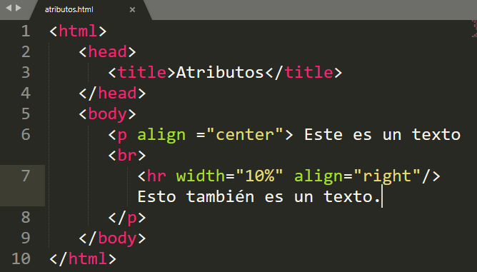 HTML: Atributos
