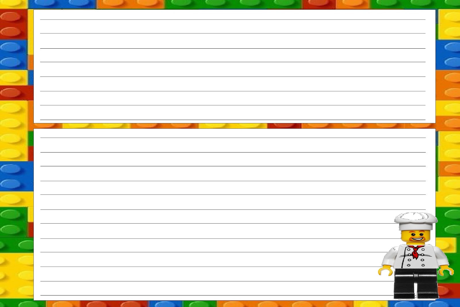 Menu Plan Monday and Printable Lego Recipe Card