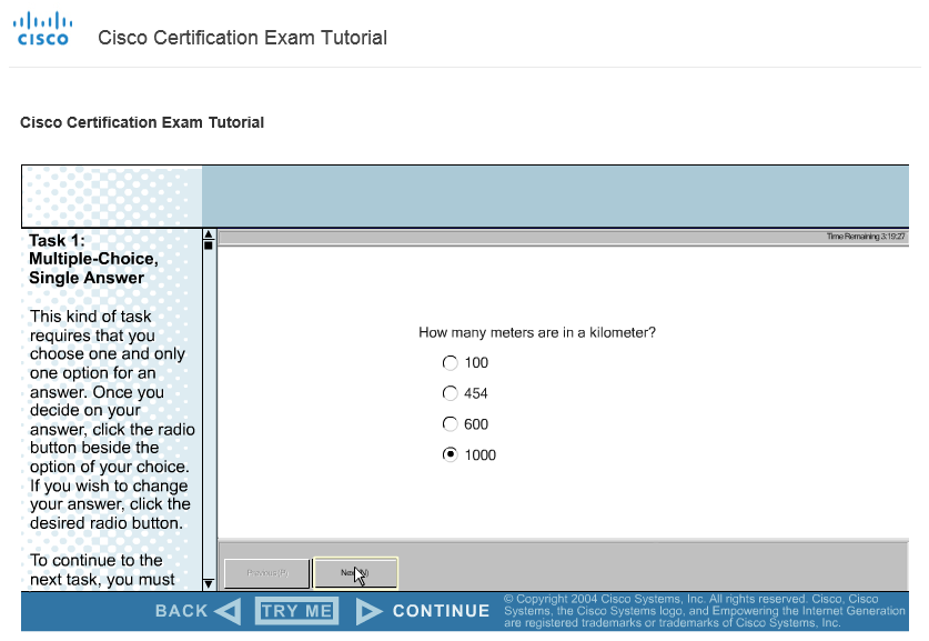 Cisco學習資訊分享: Cisco 考試系統介面教學的官方網頁