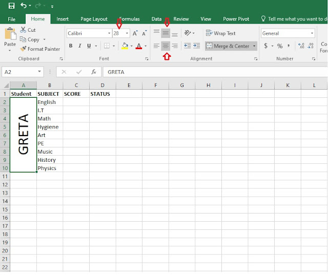 How to create a student result sheet in Excel