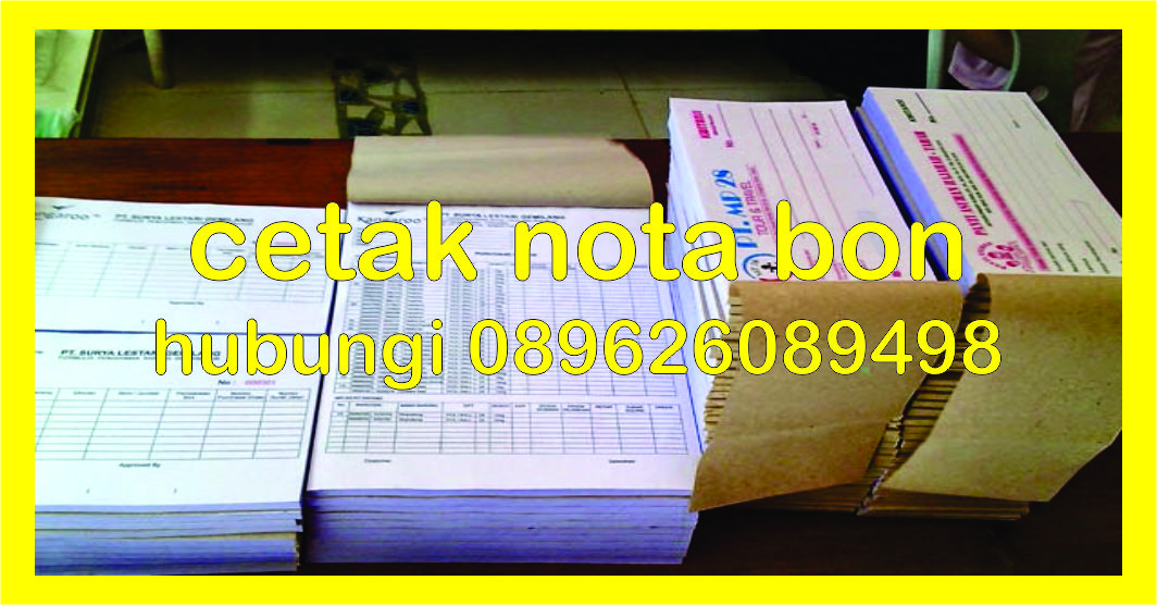 Tempat Cetak Nota Bon di Jakarta Timur - cetak faktur, kwitansi, kupon ...