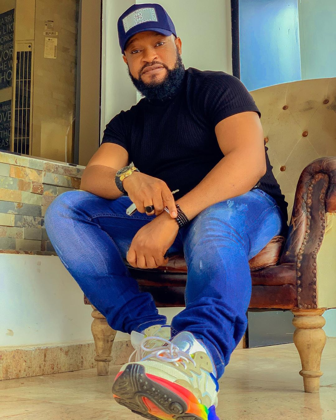 Beard Gang : Diamond Okechi likes to keep beard.