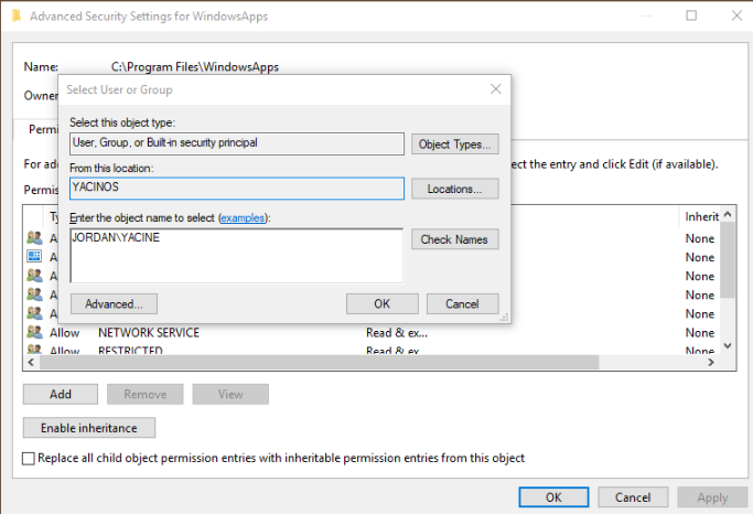 Get Access to WindowsApps Folder in Windows 10