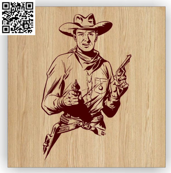 Cowboy E0014926 file cdr and dxf free vector download for laser ...