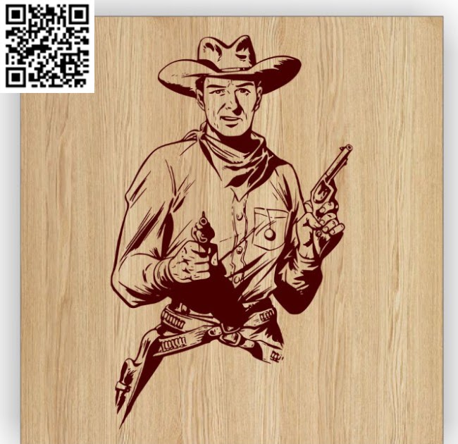 Cowboy E0014926 file cdr and dxf free vector download for laser ...