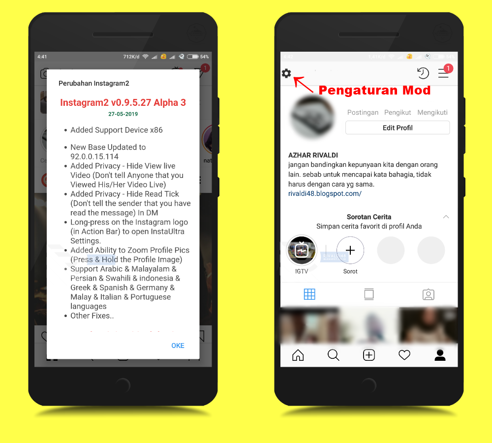 Instagram Mod Versi 92.0.0.15.114 - Rivaldi 48