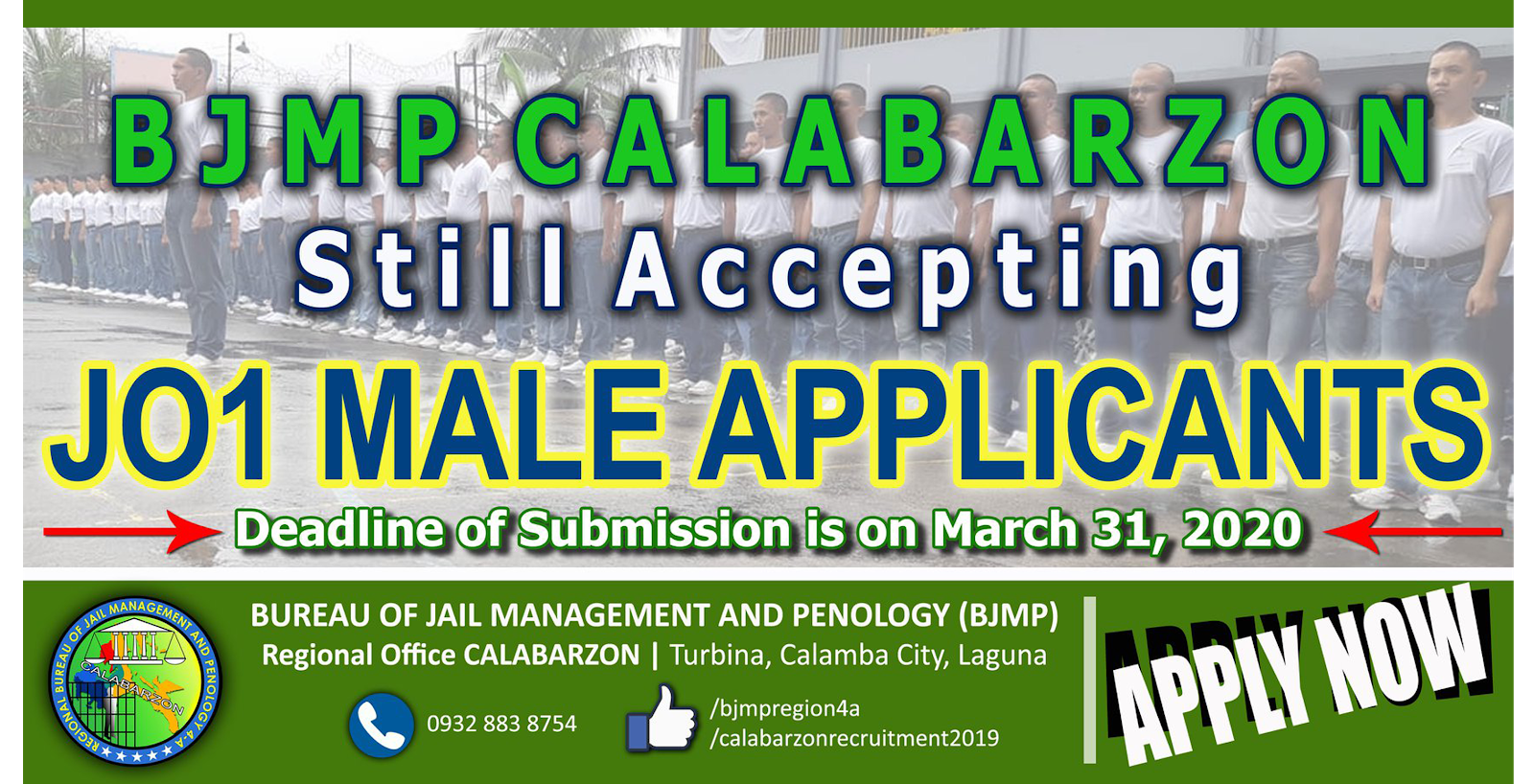 Civil Service Exam PH: BJMP CALABARZON is still accepting JO1 Male ...