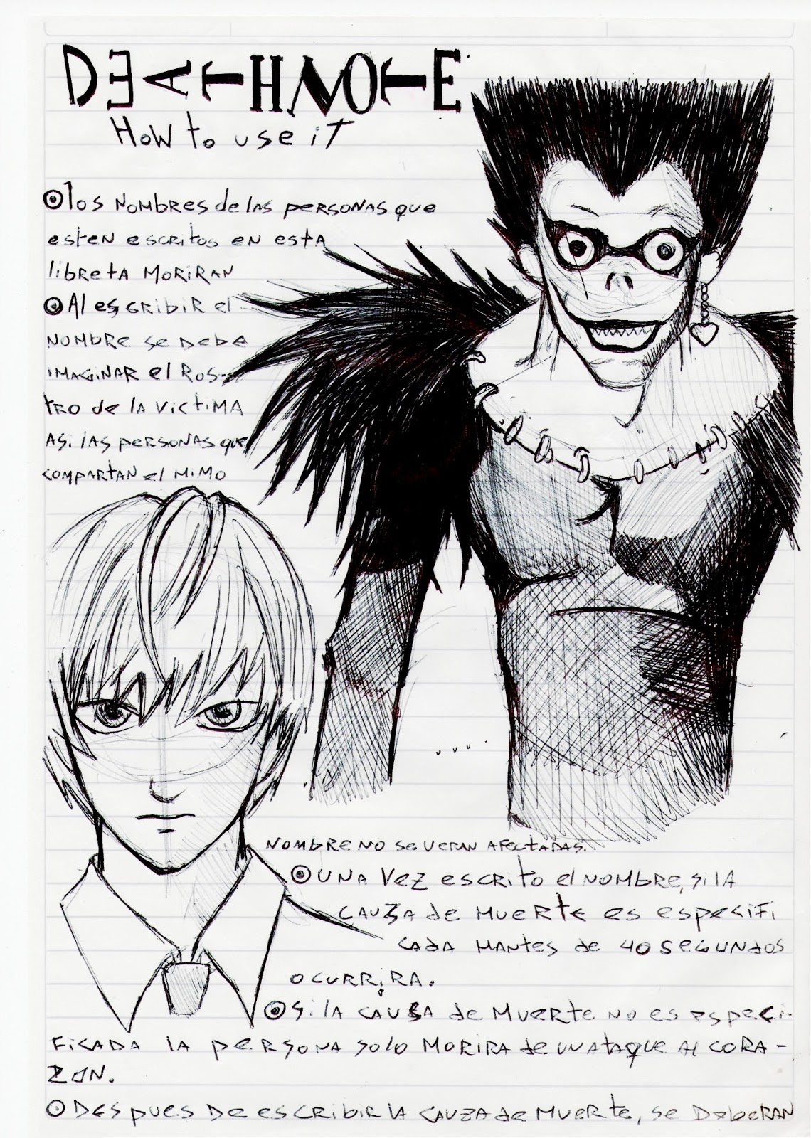 La MacroMangateca: Dibujos de Death Note