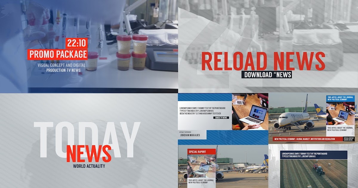 Template Modern Broadcast News Package #10 sony vegas 12 13 14 15 And ...