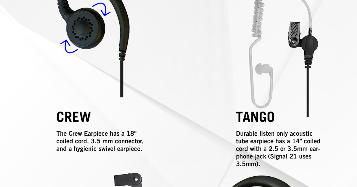 Listen Only Earpieces for Speaker Microphones and Headsets