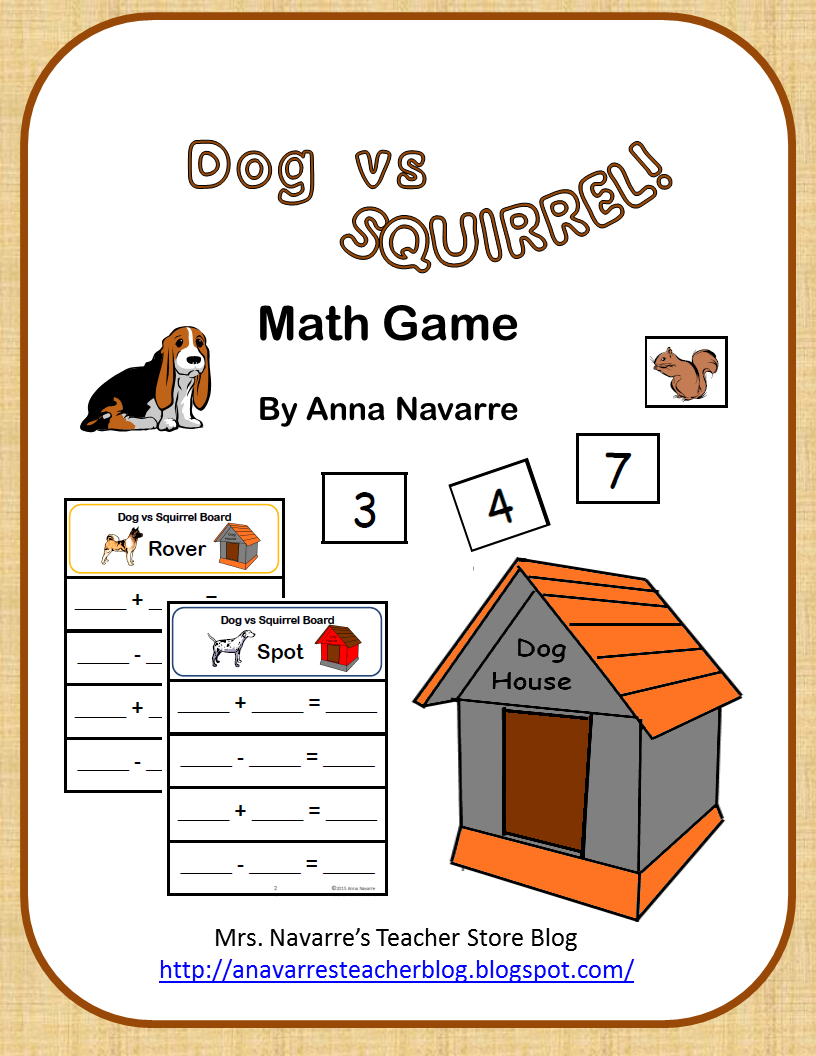 Mrs. Navarre’s Teaching Blog: Dog vs Squirrel Math Game