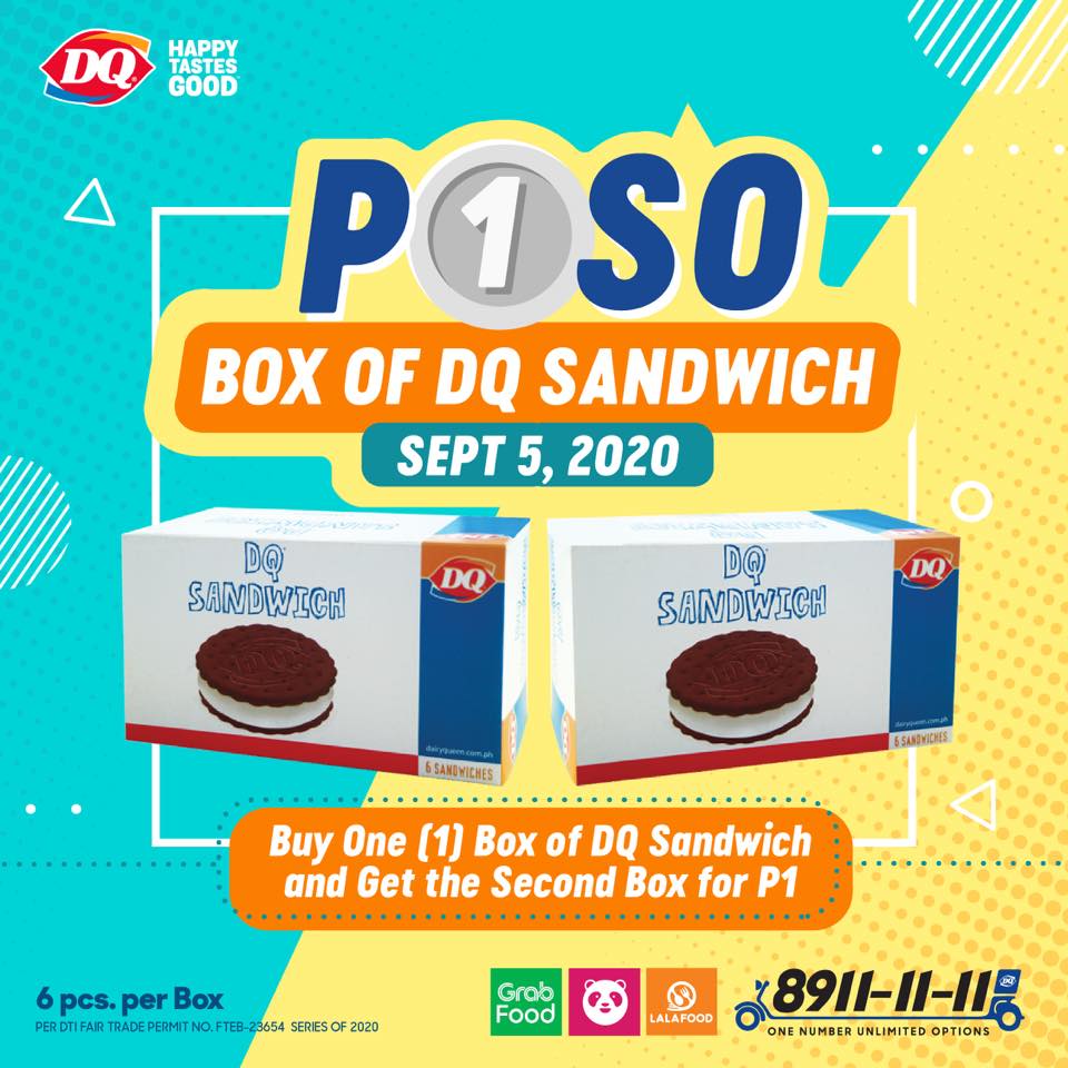 Manila Shopper: Dairy Queen PISO Sandwich Promo: Sept 5 2020 # ...