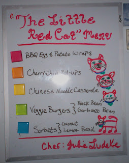 The Love Birds Cafe: "The Little Red Cat" Menu Board
