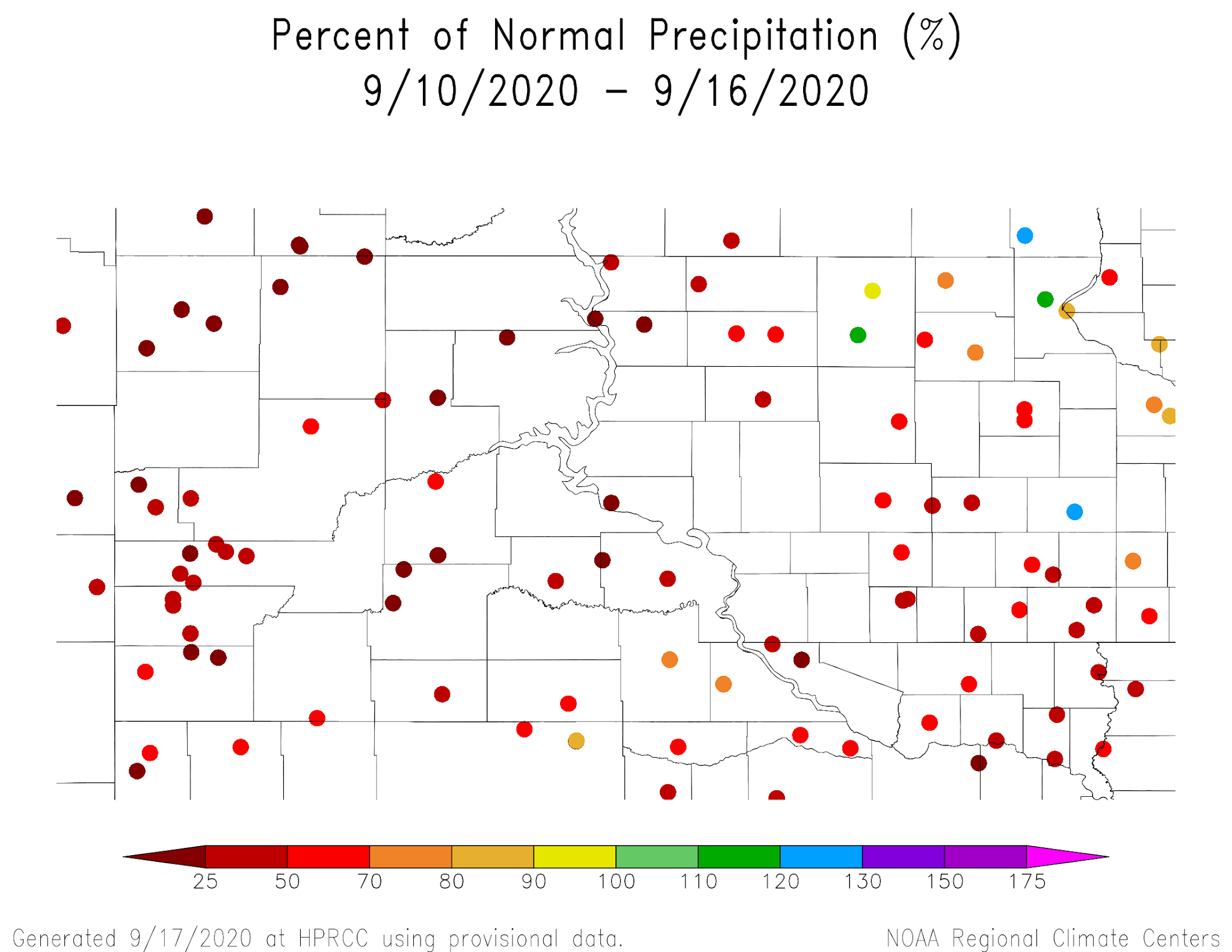 South Dakota Fire Weather: Update: mid-September wildfire potential