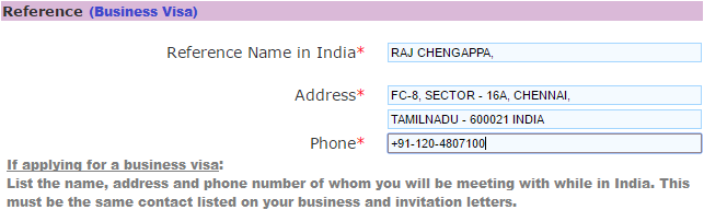 What is Reference Name in India & Address in Visa application? [Guide]