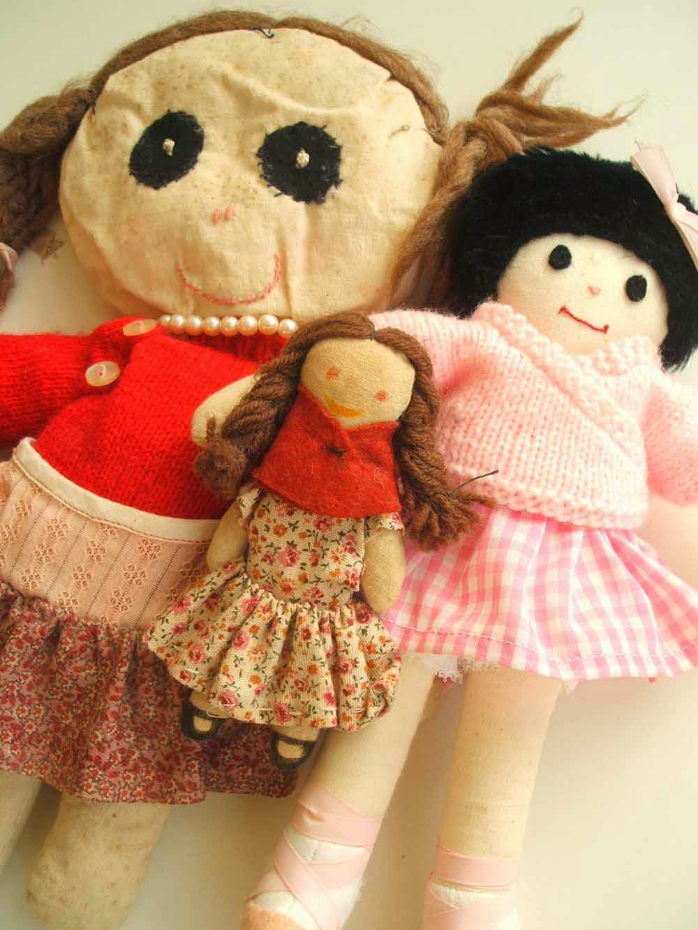 Me, You and Magoo: Calico dolls made with my mum over thirty years ago