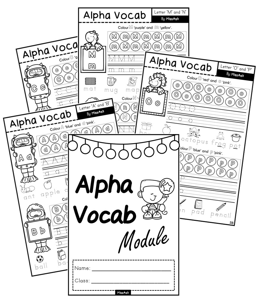 ASH THE TEACHER: ALPHA VOCAB MODULE
