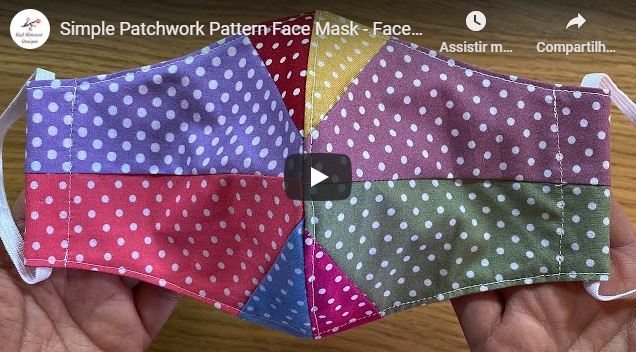 Simple Patchwork Pattern Face Mask - Face Mask Sewing Tutorial - How to ...