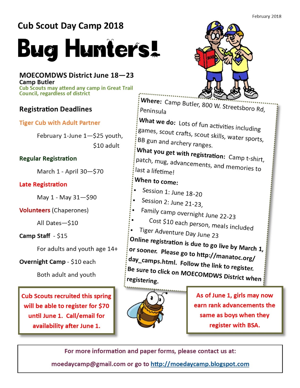 MOECOMDWS District Cub Scout Day Camp, Great Trail Council: 2018 ...