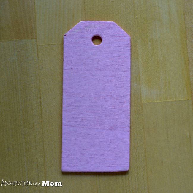 Architecture of a Mom: Simple Wooden Tags Using Your Silhouette