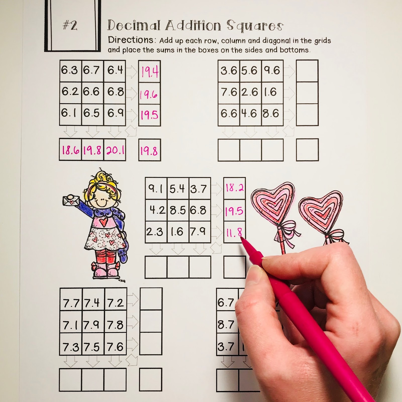 Kelly McCown: February NO PREP Math Packet {Grade 5}