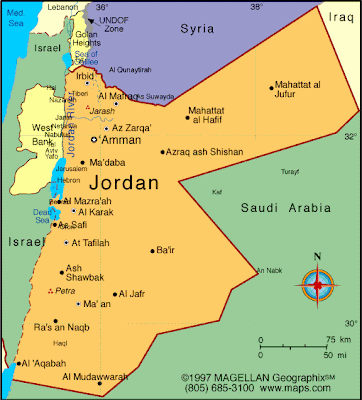 Map of Jordan