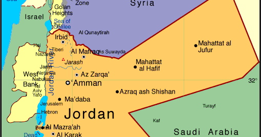 Map of Jordan - Free Printable Maps