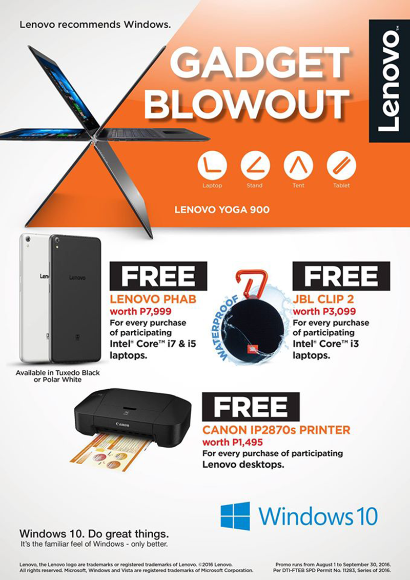 Lenovo Gadget Blowout Promo Announced, Get Exciting Freebies!
