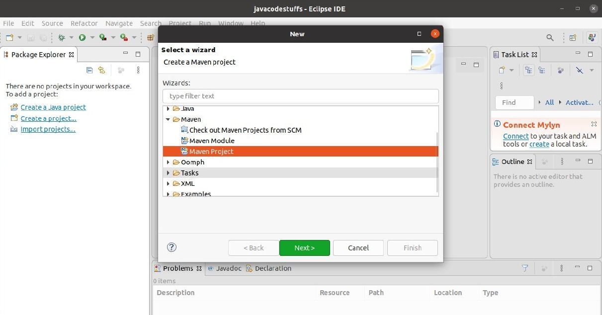 Create A Java Project Using Maven Archetypes