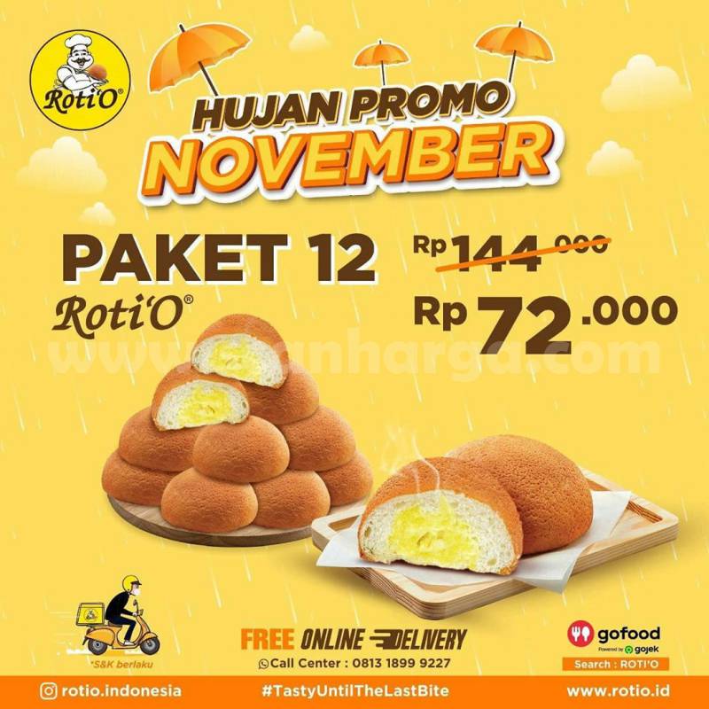 ROTI'O Promo Hujan NOVEMBER 2020 - scanharga