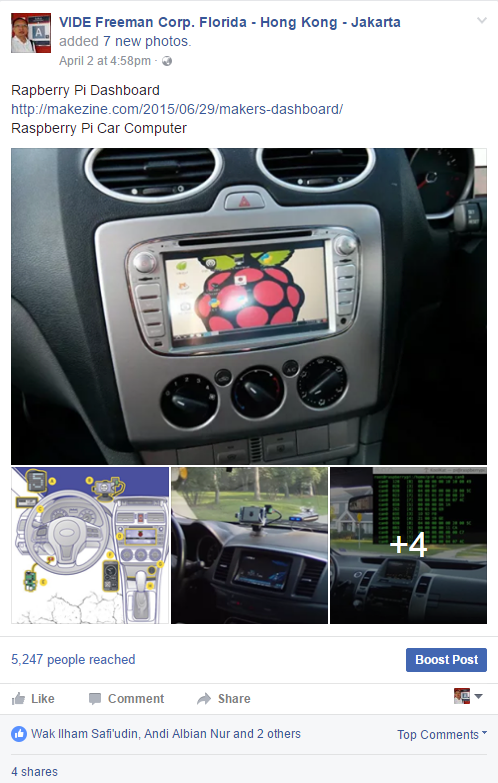 Dwika Sudrajat 5 247 People Reached Raspberry Pi Car Computer