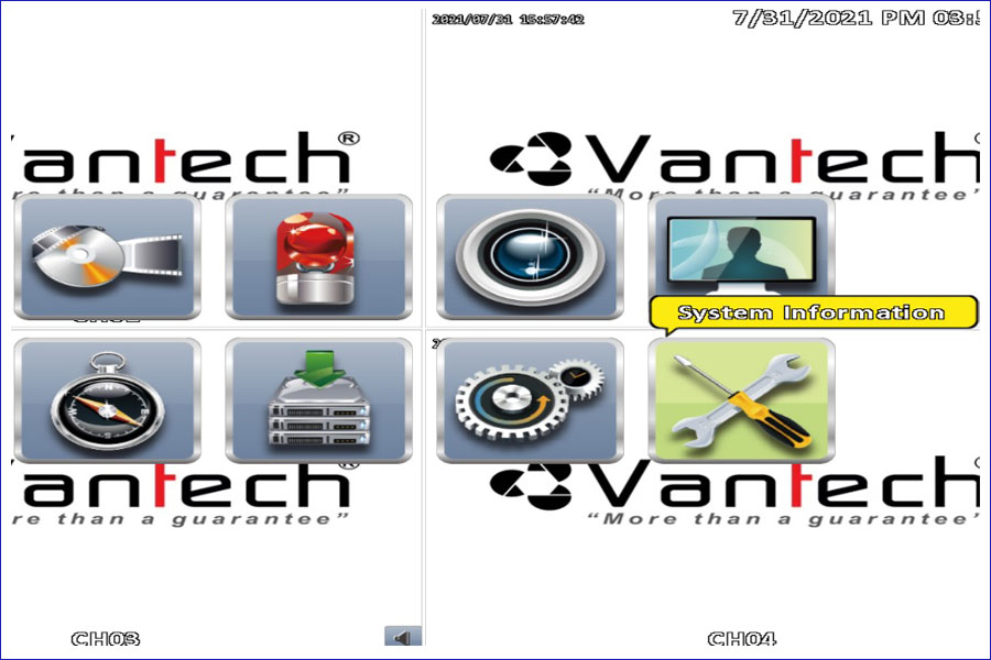 Hướng dẫn sử dụng đầu ghi hình Vantech VP-464H265+