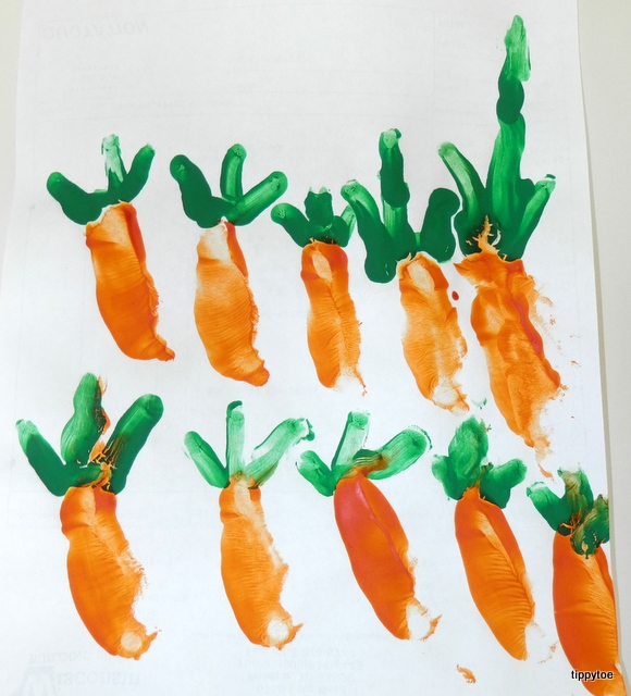 Tippytoe Crafts: Handprint Carrots/Footprint Flowers