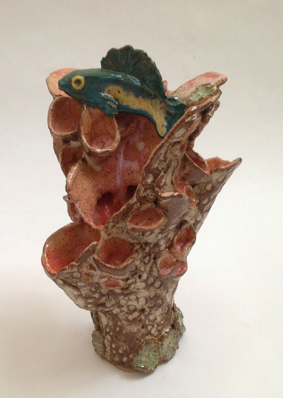 Pottery and Paint: Coral vase