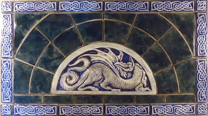 Decorative handmade ceramic tile: Decorative relief carved Celtic ...
