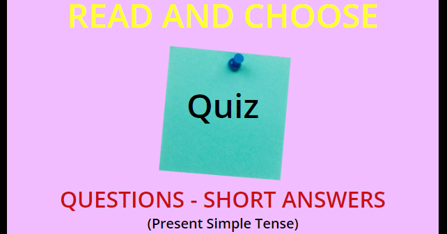 QUESTIONS AND SHORT ANSWERS PRESENT SIMPLE | ENGLISH LANGUAGE RESOURCES ...
