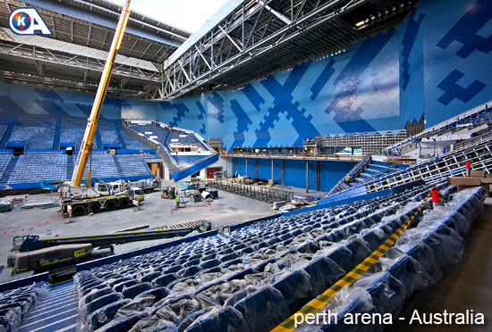 Koran Arsitektur: Perth Arena - Australia, iconic entertainment venue!
