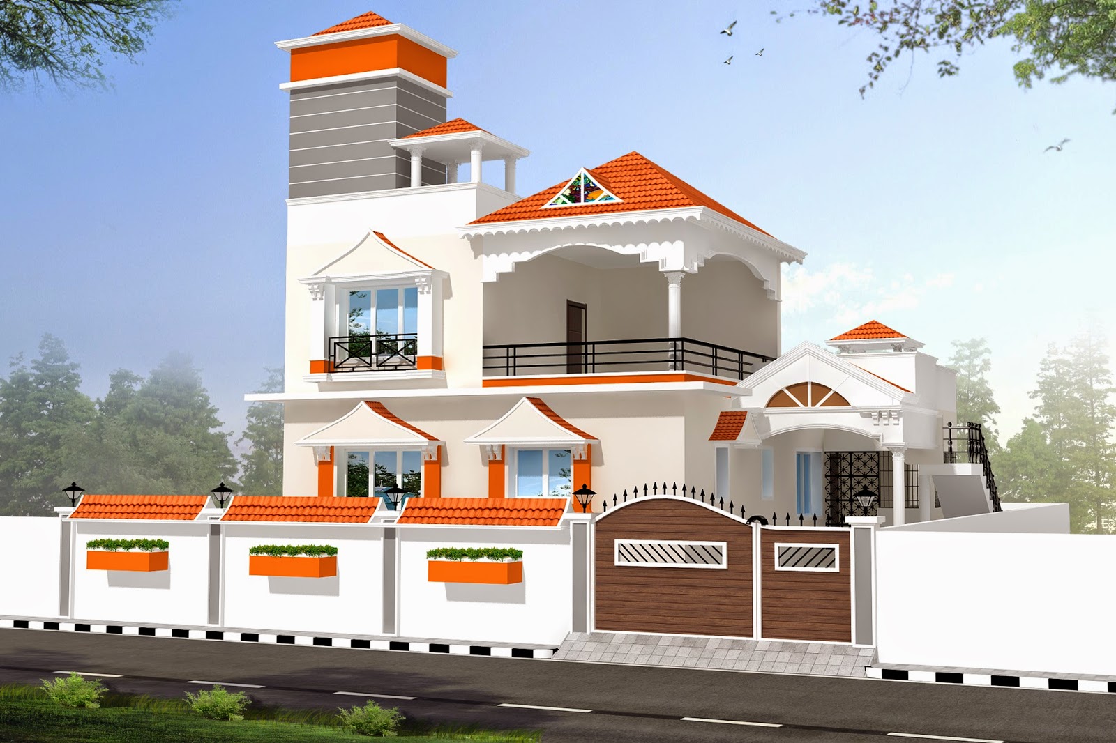 luckydesigners: 3D Elevation Residential Building