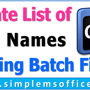 How to Create List of File Names Using Batch File - Step by Step Guide ...